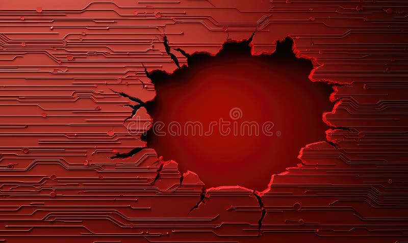 Digital Abstract Red Background with a Broken Surface Effect. Perfect ...