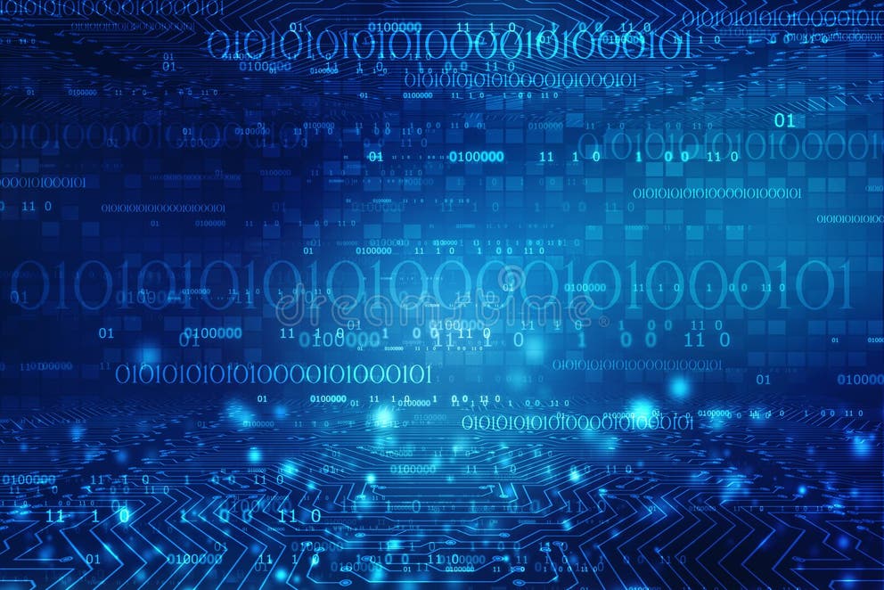 Digital Abstract Technology Background, Binary Code Digital Illustration Stock Photo - Image of ...