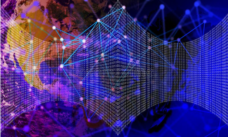 Binary Code Background Digital Abstract Technology Background Java Coding Stock Vector