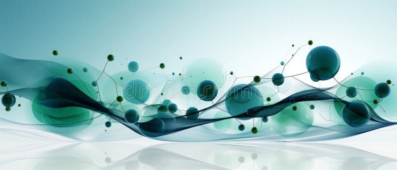 Digital Abstract Water Background with Bubbles Stock Illustration ...