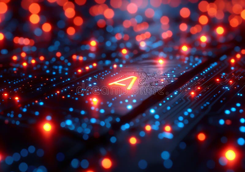 Digital Abstract World Technology with Connection Network. Artificial ...