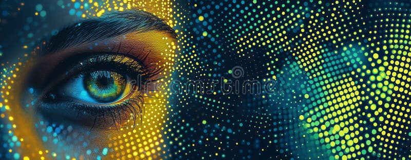Digital Abstraction of the Eye. Stock Illustration - Illustration of ...