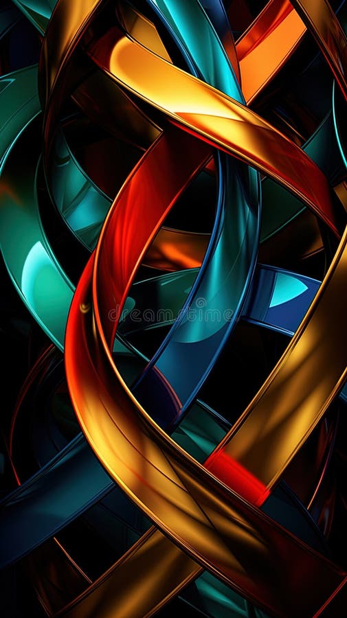 Digital Abstractions Using Geometric Shapes Stock Illustration ...