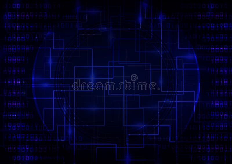 Abstract Blue Cyber Background Stock Vector - Illustration of ...