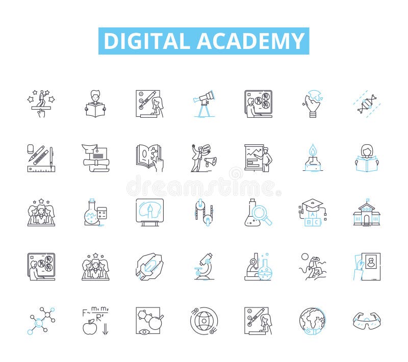 Digital Academy Linear Icons Set. Education, Technology, Innovation ... Digital Academy Linear Icons Set. Education, Technology, Innovation ...