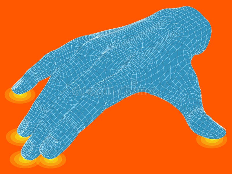 Digital Access, Hand, Fingers, Touch Stock Vector - Illustration of ...