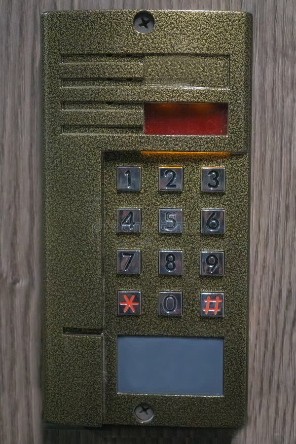 Digital Access Panel on the Intercom with Buttons Stock Photo - Image ...