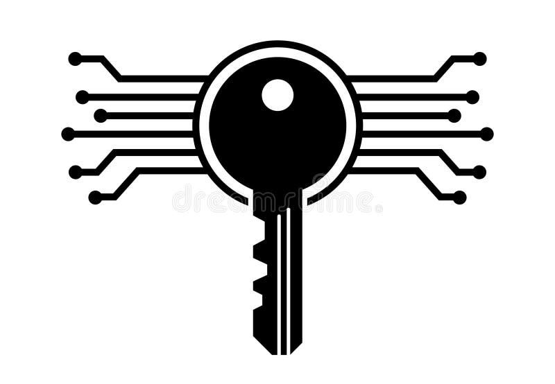 Digital Access Security Key Vector Icon Stock Vector Illustration Of