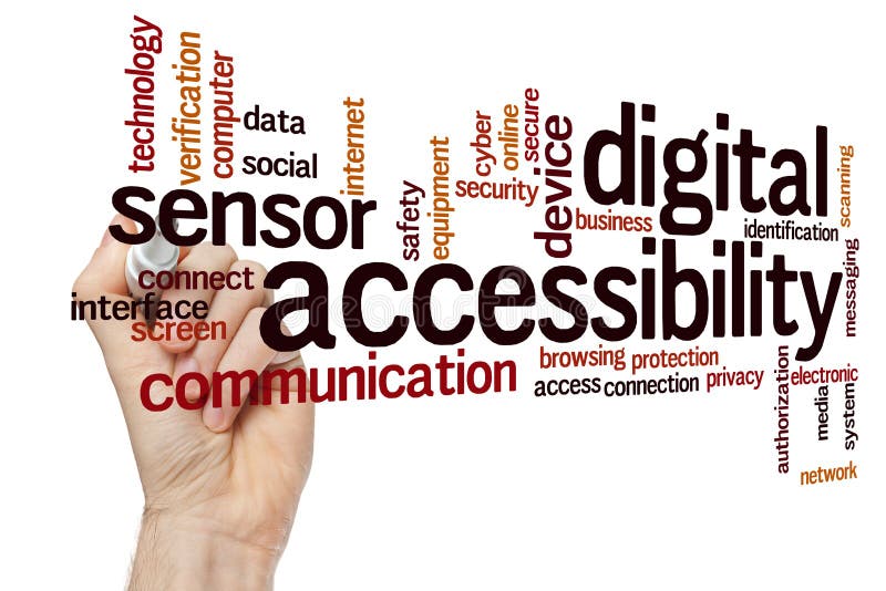 Digital Accessibility Word Cloud Concept Stock Illustration ...