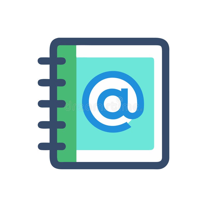 Address Book Modern Style Flat Icon Stock Vector - Illustration of ...