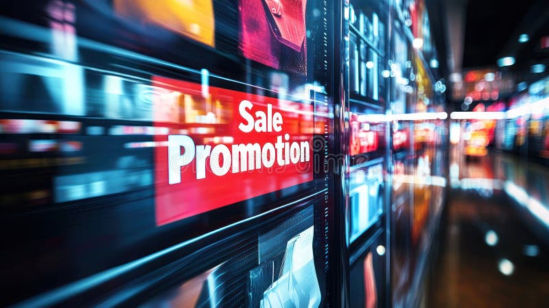 A Digital Advertisement Featuring Various Products on Promotion Stock ...