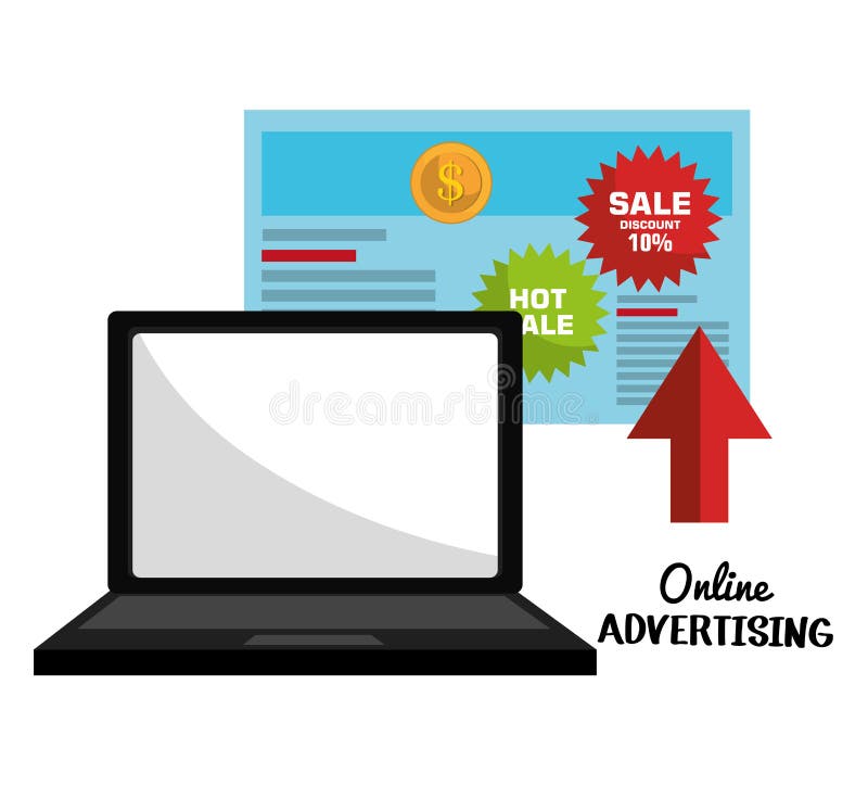 Digital Advertising and Marketing Stock Illustration - Illustration of ...