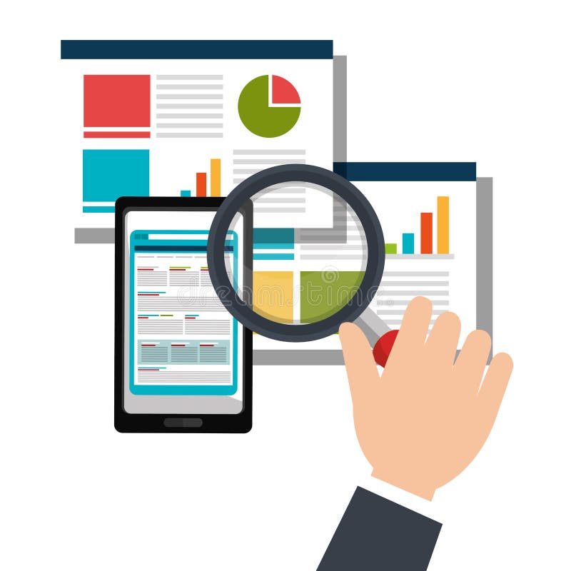 Digital Advertising and Marketing Stock Illustration - Illustration of ...