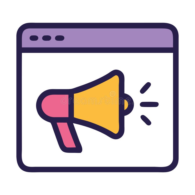 Digital Advertising Platform Icon Stock Vector - Illustration of ...