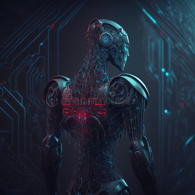 Digital Aesthetic with Cyber Bionic Network Wallpaper Stock ...