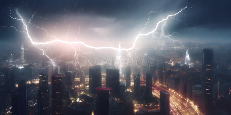 The Digital Age Metropolis Dynamic Lightning One Generative AI Stock ...