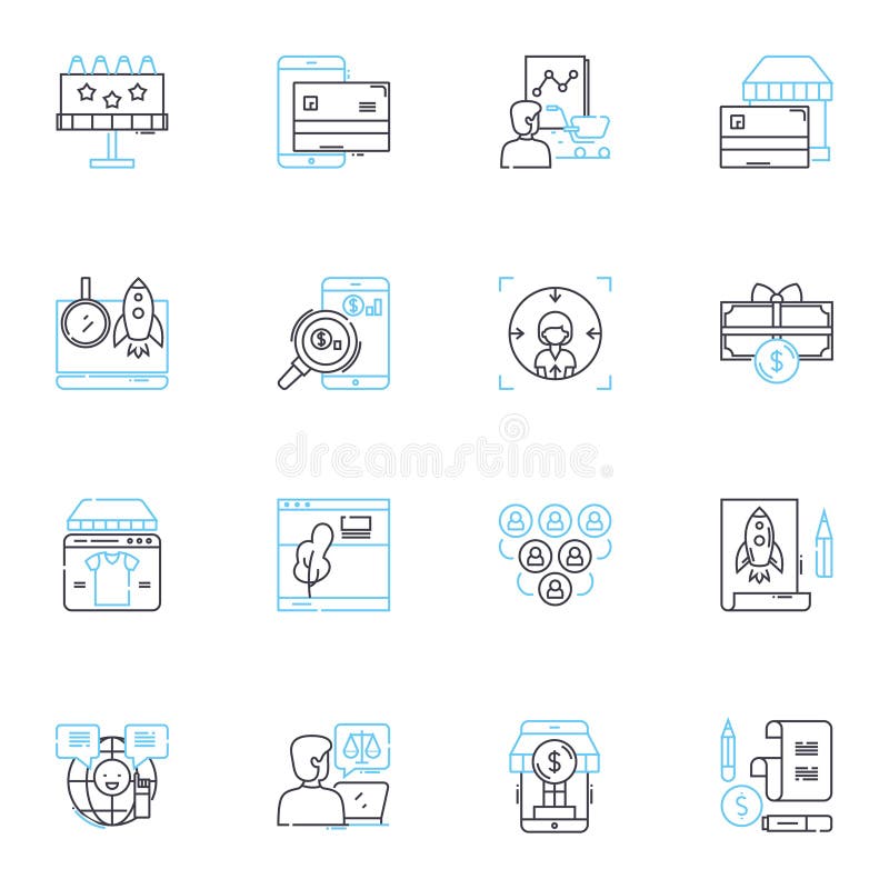 Digital Agency Linear Icons Set. Innovation, Strategy, Creativity ...
