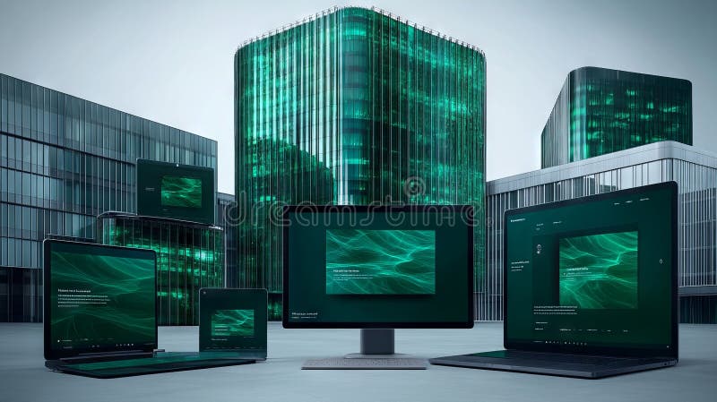 Digital Agency S Assortment of Technology Devices Mockup Stock Image ...