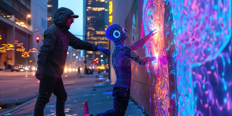 Calligrapher with AI in Minimalist Studio AIG60 Stock Photo - Image of ...