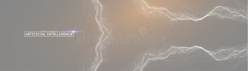 Digital AI Mesh in Abstract Network Stock Vector - Illustration of ...