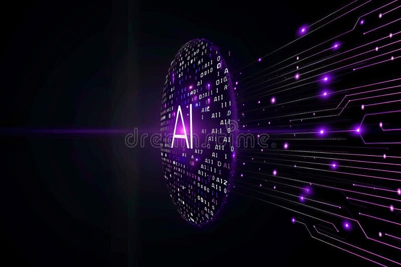 Digital AI Network Sphere, Representing Advanced Technology, Artificial ...