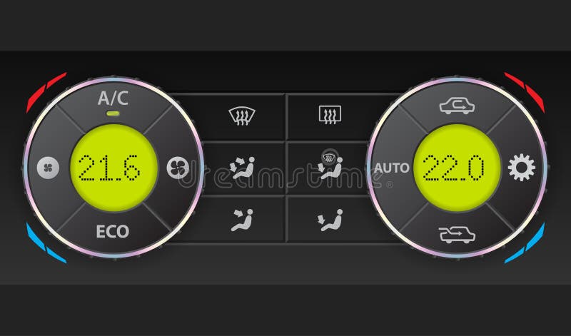 Digital Air Condition Dashboard Stock Vector - Illustration of vector ...