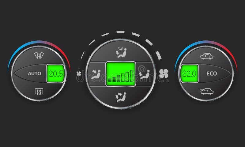 Digital Air Condition Dashboard Stock Vector - Illustration of vector ...