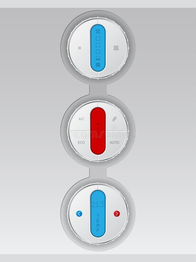 Digital Air Conditioning Control Panel Combo Stock Illustration ...