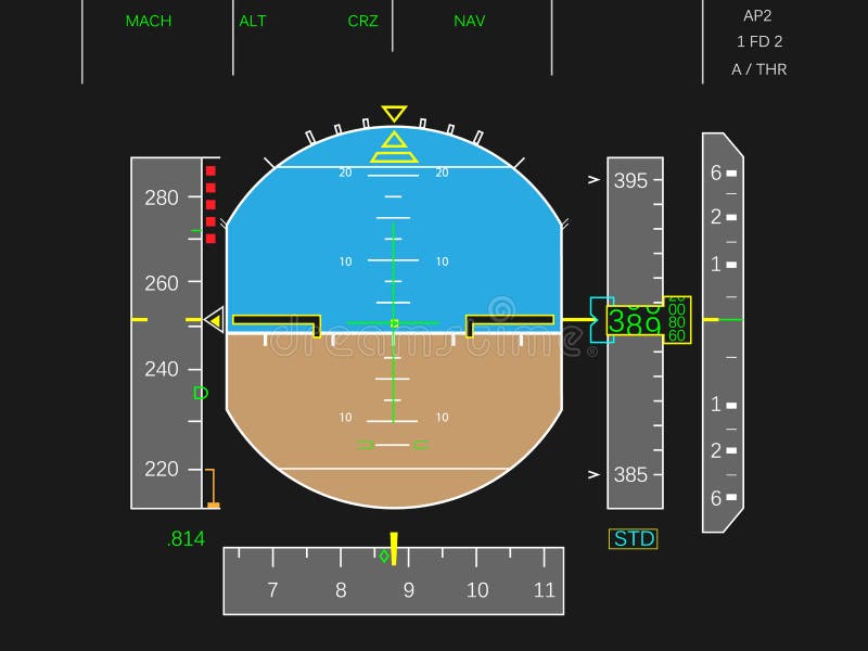 Aircraft Instruments Set #3 Stock Illustration - Illustration of ...