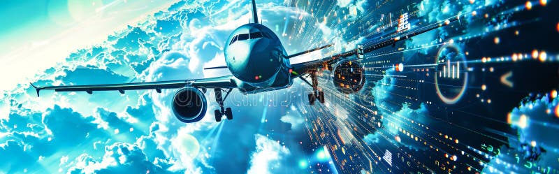 A Digital Airplane Soaring through a Data Visualization Landscape ...