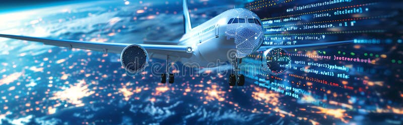 Digital Airplane Soaring through the Sky with Data and Graphs ...