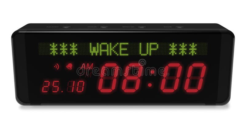 Digital Alarm Clock Set stock vector. Illustration of night - 24416472