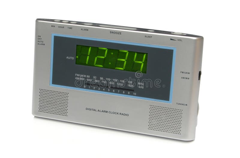 Digital alarm clock stock image. Image of domestic, single - 6284939