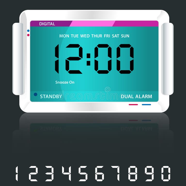 Digi Clock Stock Illustrations – 14 Digi Clock Stock Illustrations ...