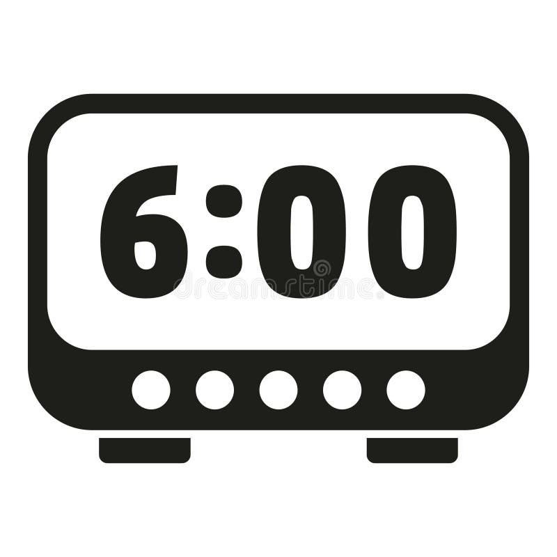 Digital Alarm Clock Icon Simple Vector. Sleep Problem Stock Vector ...