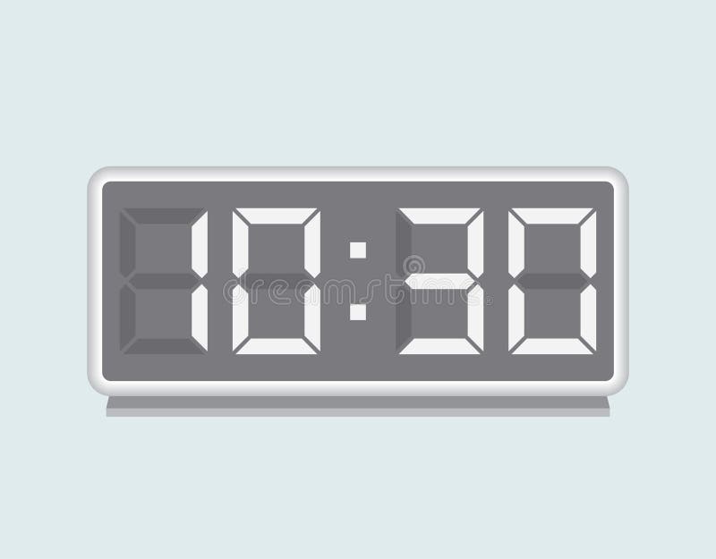 Digital alarm clock stock vector. Illustration of electronic - 98504984