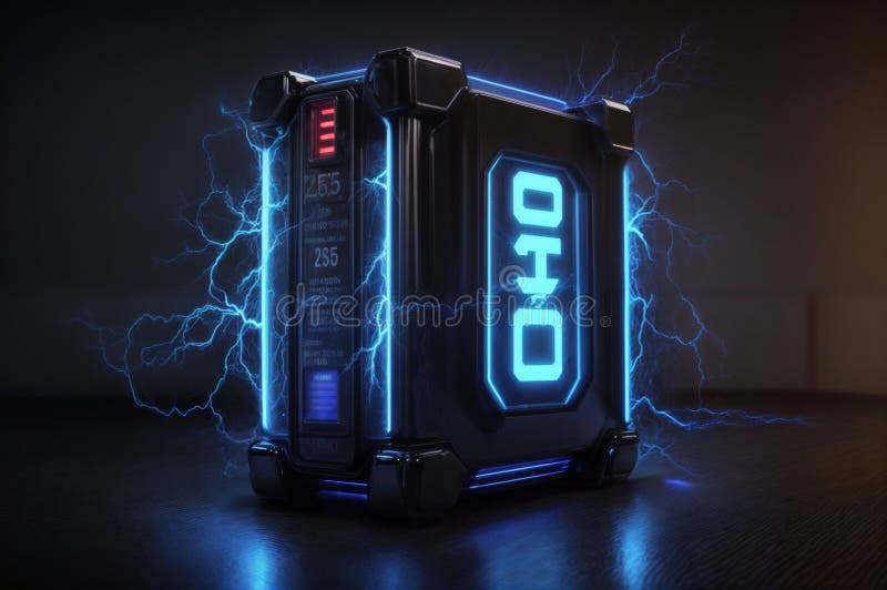 Digital Alarm Clock with Lightning in Dark Room Stock Illustration ...