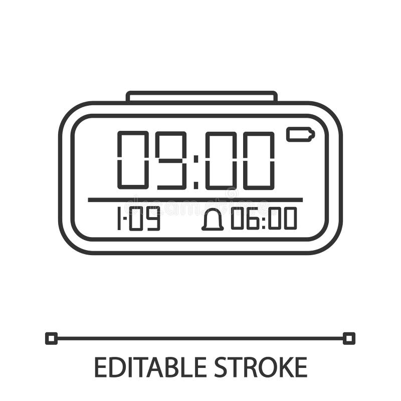 Digital Alarm Clock Linear Icon Stock Vector - Illustration of ... Digital Alarm Clock Linear Icon Stock Vector - Illustration of ...
