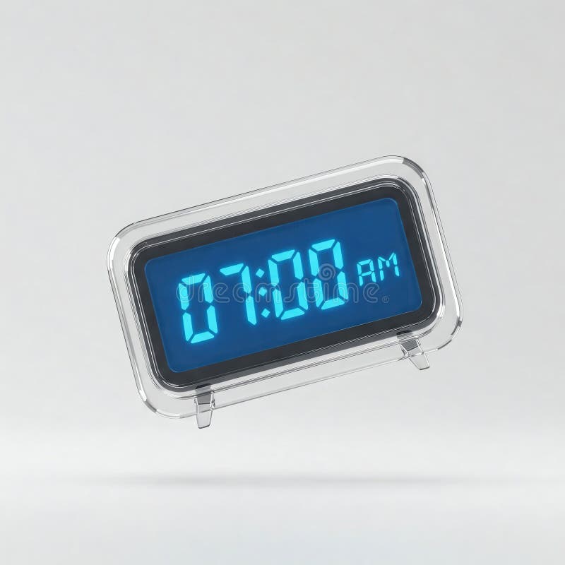 A Digital Alarm Clock on Transparent Background Stock Image ...