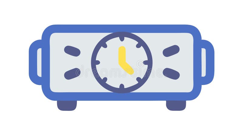Digital Alarm Clock, Time Management and Wake Up Reminder, Vector ...