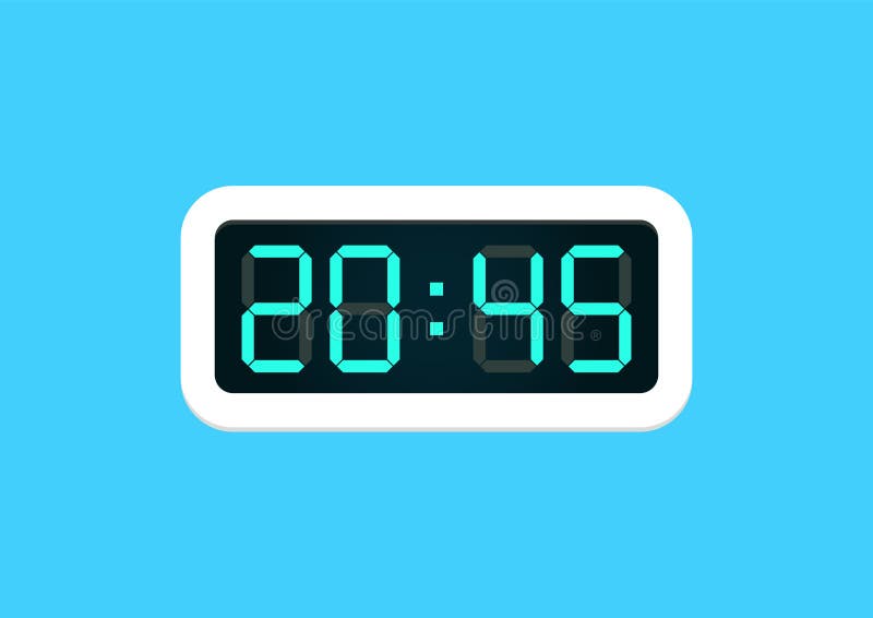 Digital alarm clock stock vector. Illustration of color - 224079837