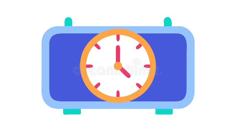 Digital Alarm Clock Vector Illustration for Timekeeping, Vector Design ...