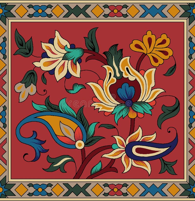 Digital All Over Pattern for Digital Prints Stock Illustration ...