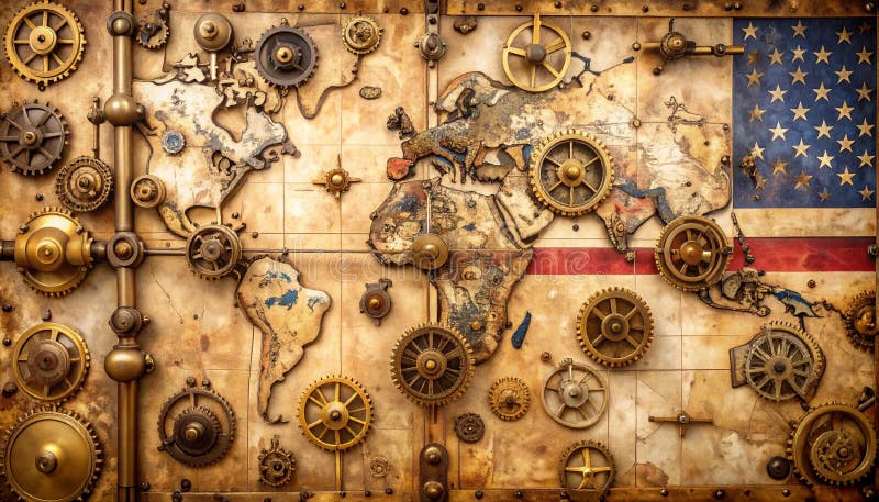 Digital American Flag Transitioning into Tech Pattern . Independence ...