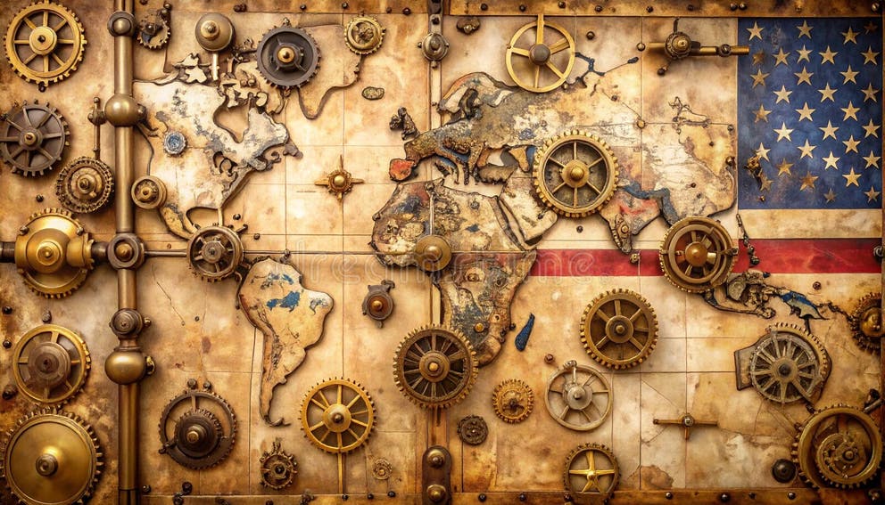 Digital American Flag Transitioning into Tech Pattern . Independence ...