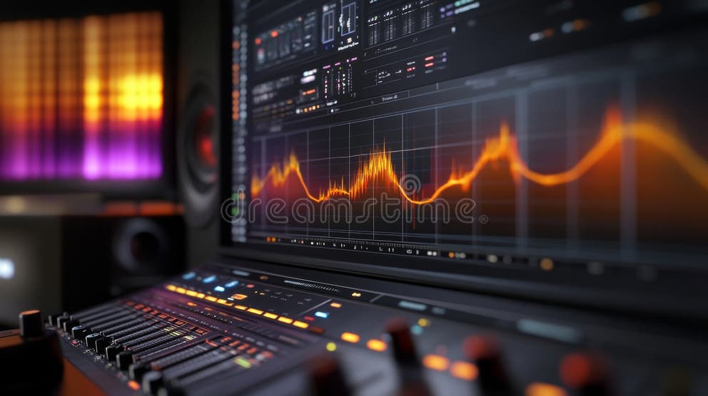 Digital Analog Converter Interface for Audio Signal Processing Stock Illustration - Illustration ...