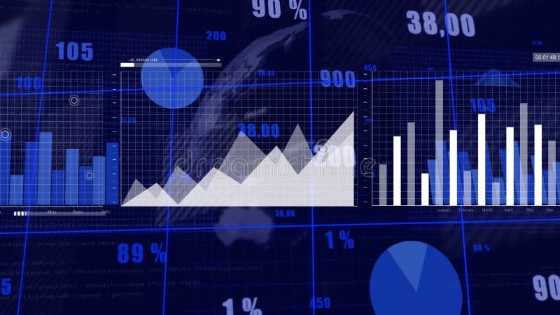 Digital Analytics Dashboard Being Visualized in Deep Blue, Featuring ...
