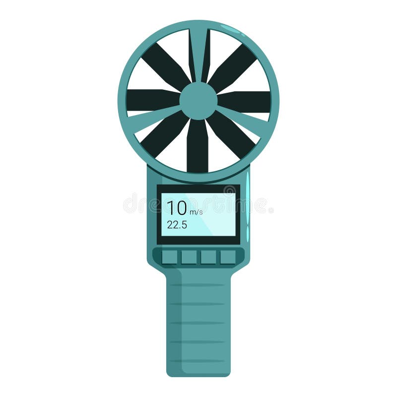 Digital Anemometer Measuring Wind Speed for Weather Forecast Stock ...