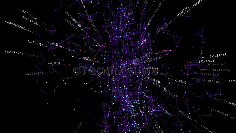 Illuminated Glowing Graphic Element Shape Particles Background Stock ...