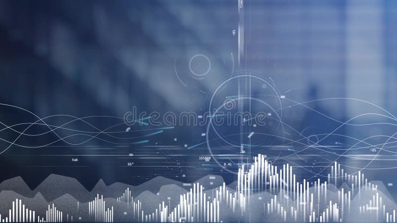 Digital Animated Technology Background with Analytical Graphs and ...
